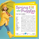 Spring Kids Puzzles Activity Card – Connie Moore Designs Greeting Cards
